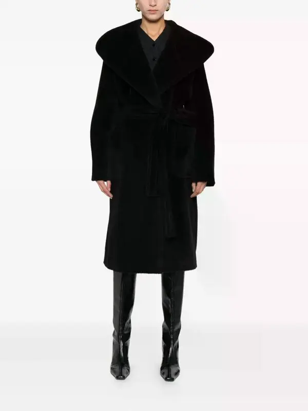 Tagliatore Hooded Belted Coat