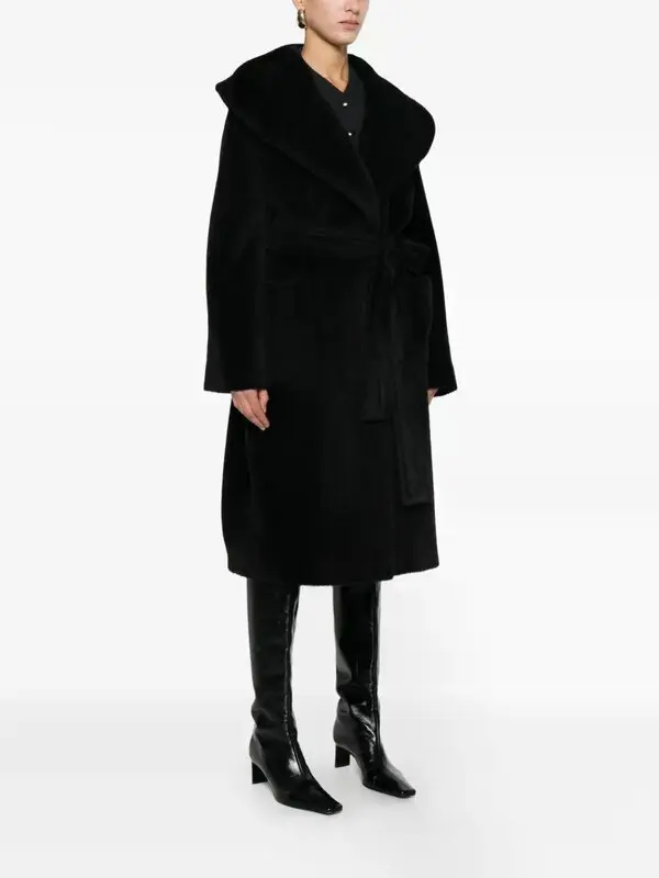 Tagliatore Hooded Belted Coat
