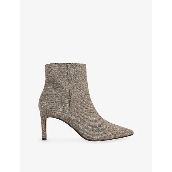 DUNE Woven Heeled Ankle Boots