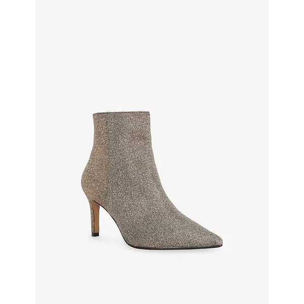 DUNE Woven Heeled Ankle Boots