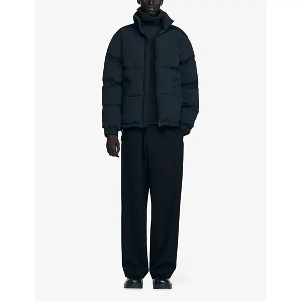 Sandro High-neck Puffer Jacket - Black