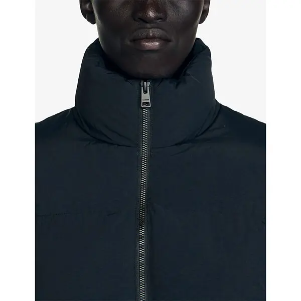 Sandro High-neck Puffer Jacket - Black