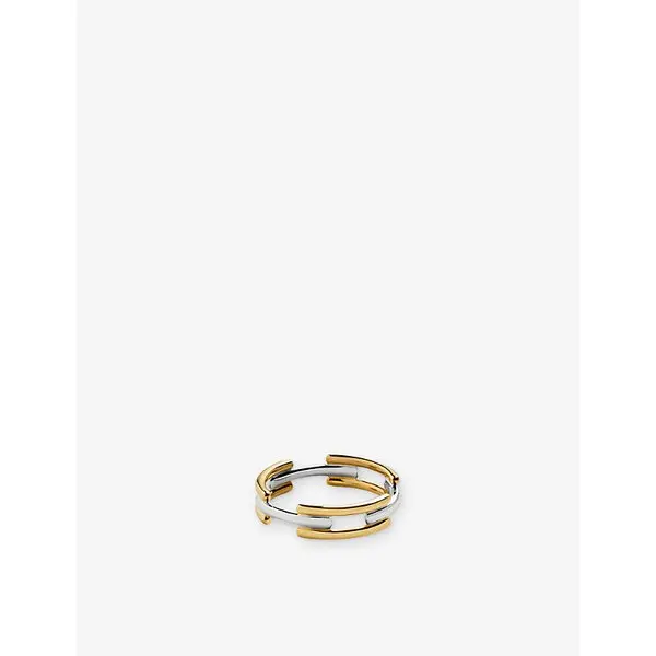 Monica Vinader Signature Link Stacking Ring - Gold