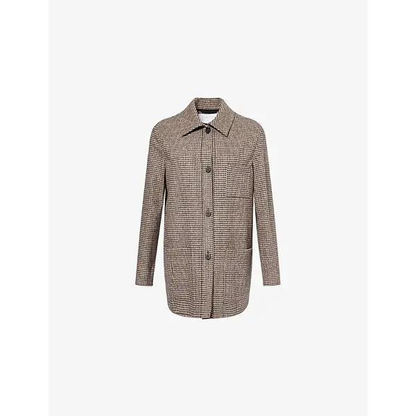 Harris Wharf London Chore Patterned Brushed Wool-blend Jacket