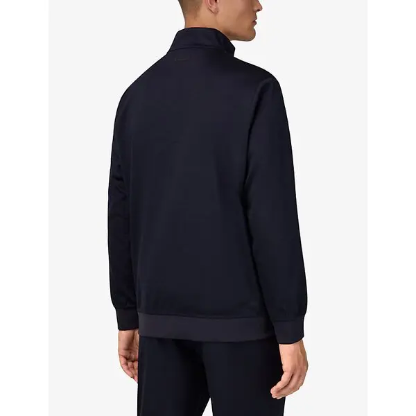 Boggi Milano Wool Jacket With Mock Neck