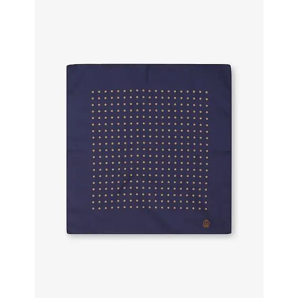Dunhill Printed Silk Pocket Square
