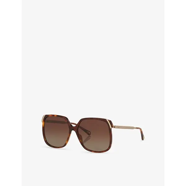 Chloé Ch0286s Square-frame Sunglasses - Brown