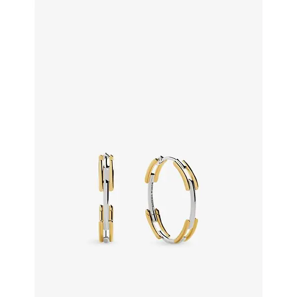 Monica Vinader Signature Link Hoop Earrings - Gold
