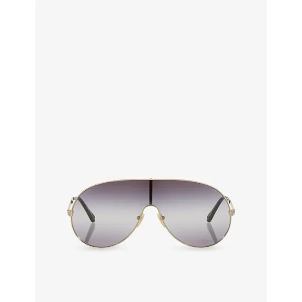 Chloé Ch0283s Pilot-frame Sunglasses - Gold