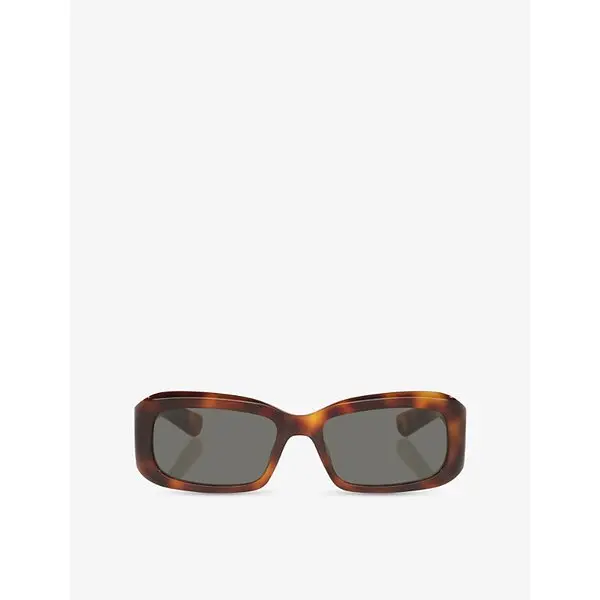 Saint Laurent Sl 809 Rectangle-frame Sunglasses - Brown