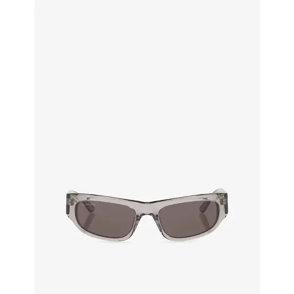 Balenciaga Bb0388s Rectangle-frame Sunglasses - Grey