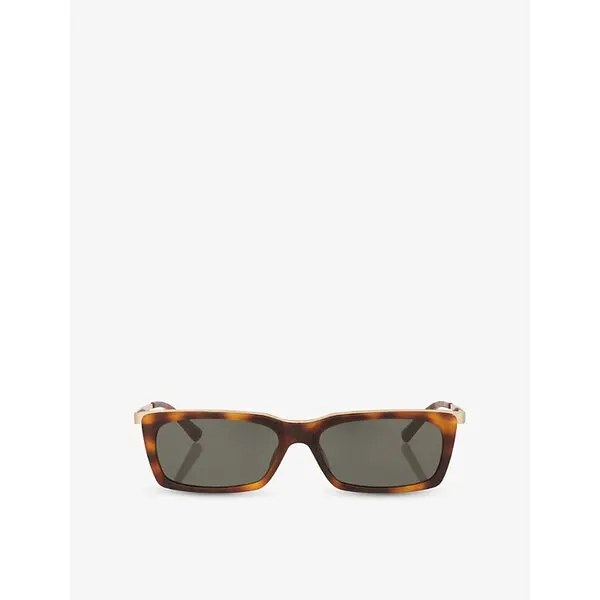 Saint Laurent Sl 766 Rectangle-frame Sunglasses - Brown