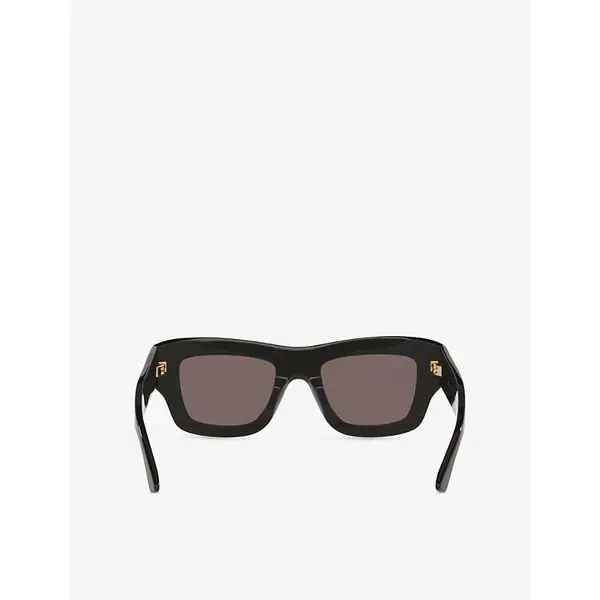 Bottega Veneta Rectangle Sunglasses - Black