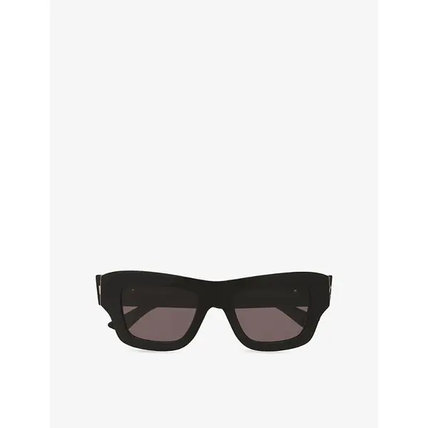 Bottega Veneta Rectangle Sunglasses - Black