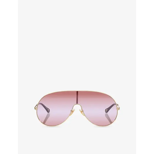 Chloé Pilot-frame Metal Sunglasses - Gold