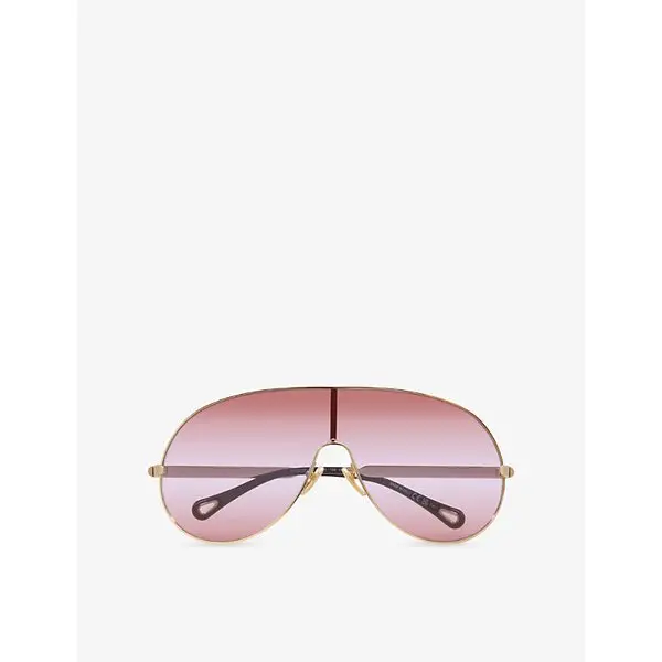 Chloé Pilot-frame Metal Sunglasses