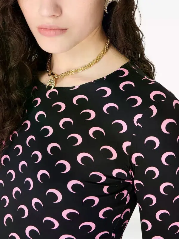 MARINE SERRE Printed Jersey Top