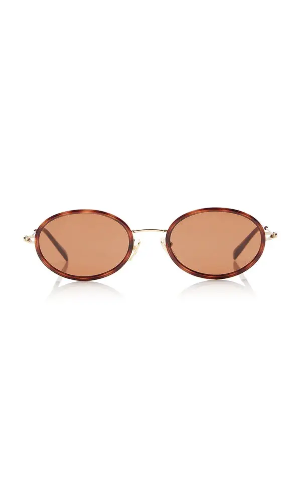 Gucci Oval-frame Sunglasses - Gold