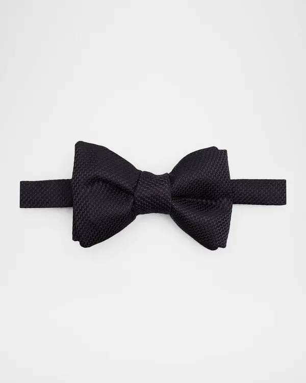 TOM FORD Silk Zig-zag Bow Tie - Black
