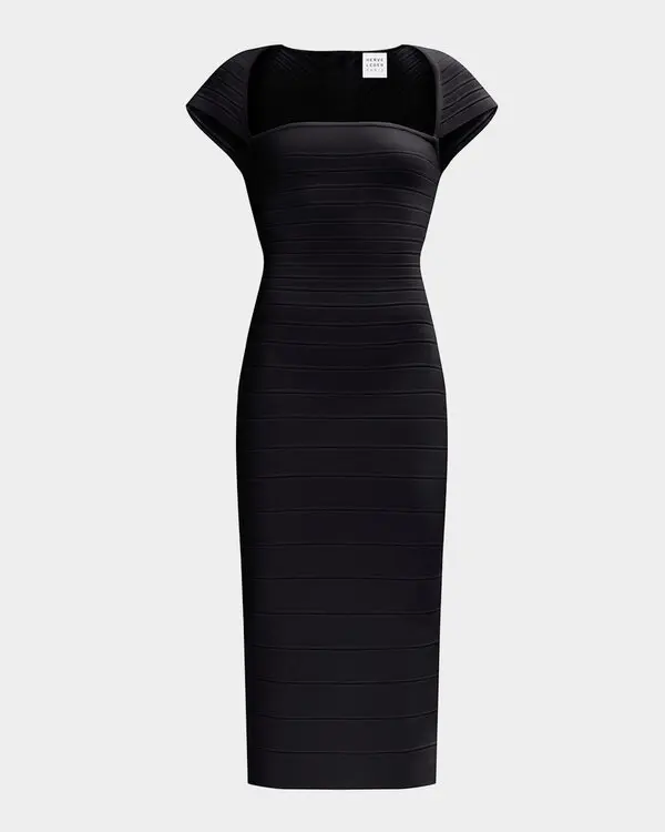 Herve Leger Josie Bandage Midi Dress