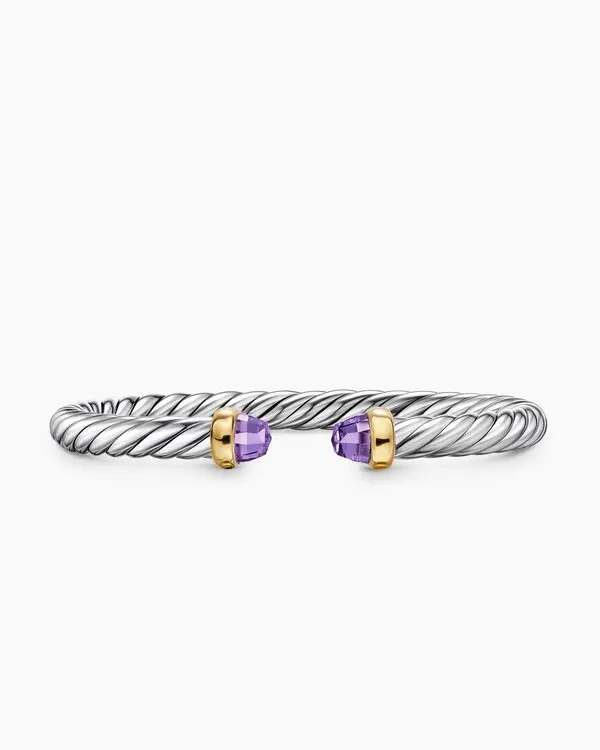 David Yurman Cable Flex Bracelet With Pearls - Amethyst