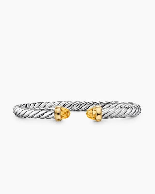 David Yurman Cable Flex Bracelet With Pearls - Citrine