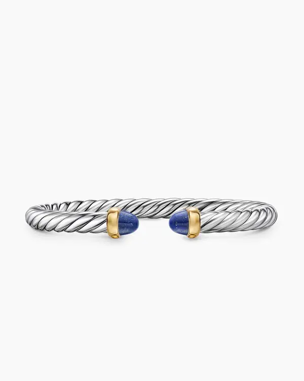 David Yurman Cable Flex Bracelet With Pearls - Lapis Lazuli