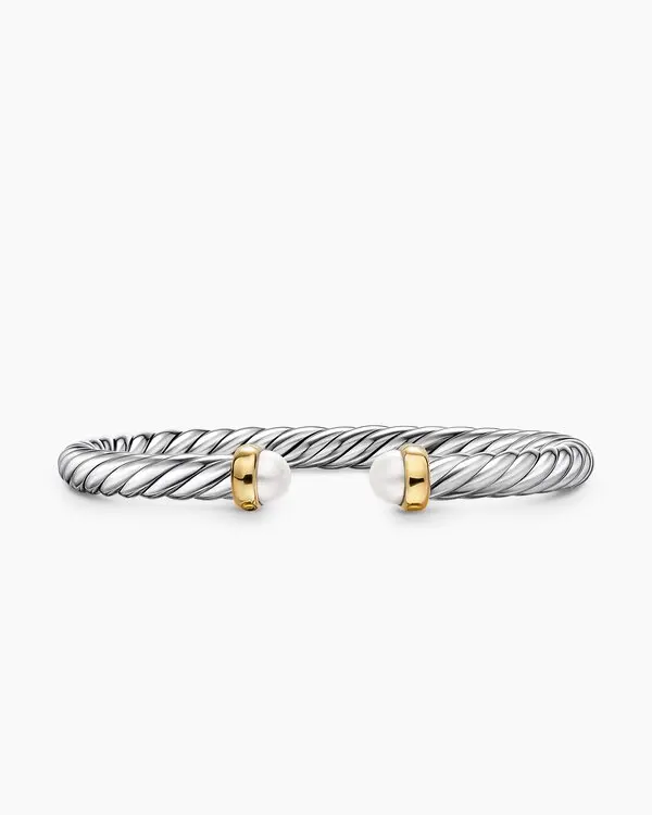 David Yurman Cable Flex Bracelet With Pearls - Pearl