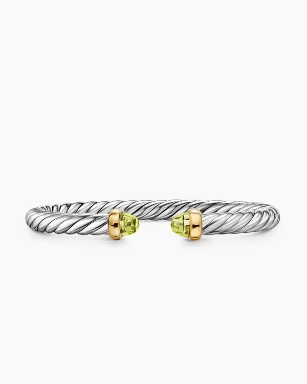 David Yurman Cable Flex Bracelet With Gemstone - Peridot