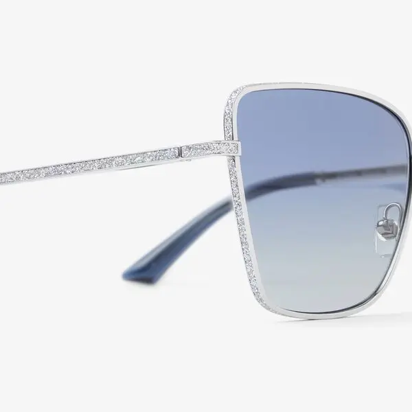 JIMMY CHOO Orli Square Sunglasses - Silver