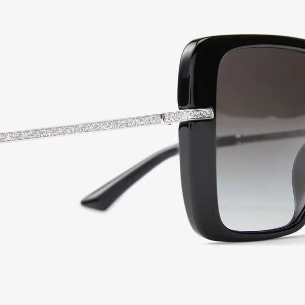 JIMMY CHOO Pati Square Sunglasses - Black