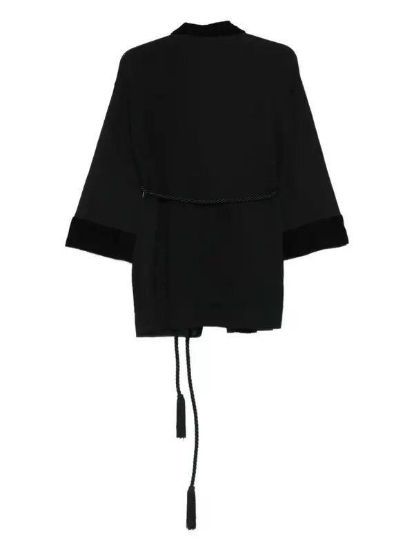 Alberta Ferretti Embroidered Velvet Cardigan