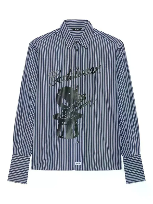 Gcds Striped-pattern Shirt - Blue