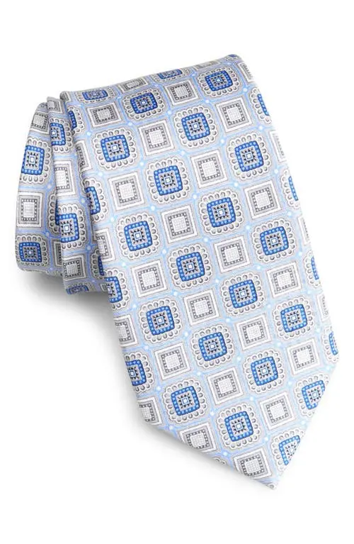 Nordstrom Patterned Silk Jacquard Neck Tie - White