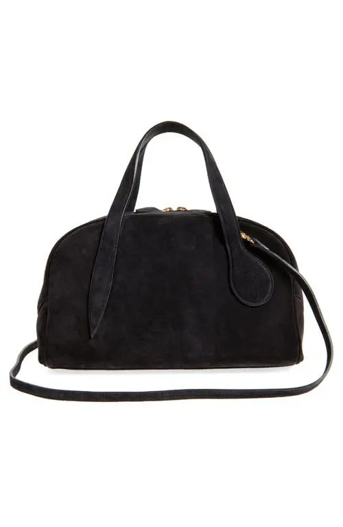 LIFFNER Mini Leather Bowling Crossbody Bag - Black