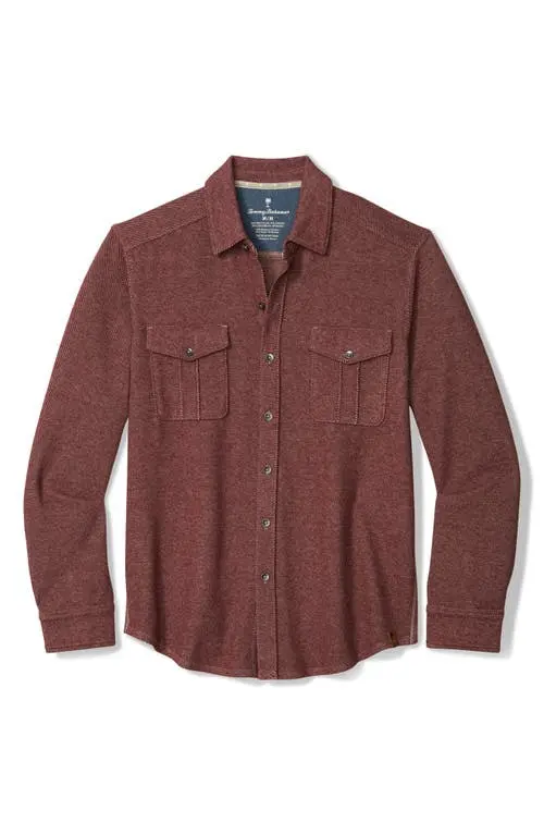 Tommy Bahama Fireside Coast Flannel Button-up Shirt - Pinot Noir