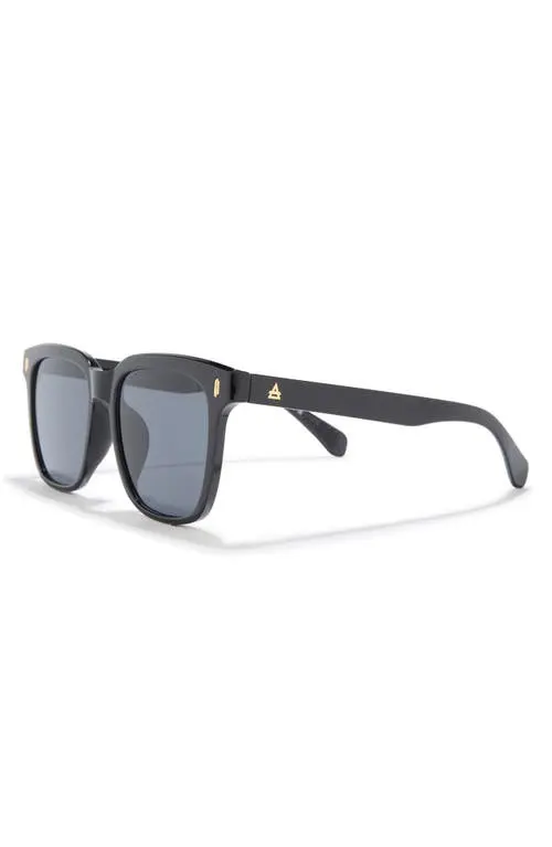 AIRE Luna 54mm Square Sunglasses - Black/smoke Mono