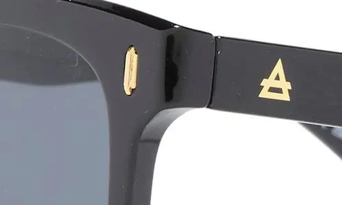 AIRE Luna 54mm Square Sunglasses - Black/smoke Mono