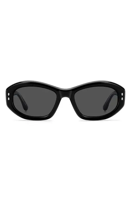 Isabel Marant 55mm Cat Eye Sunglasses - Black/grey