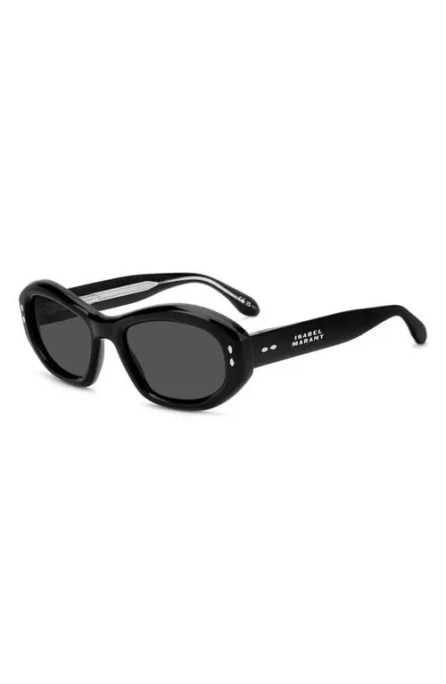 Isabel Marant 55mm Cat Eye Sunglasses - Black/grey