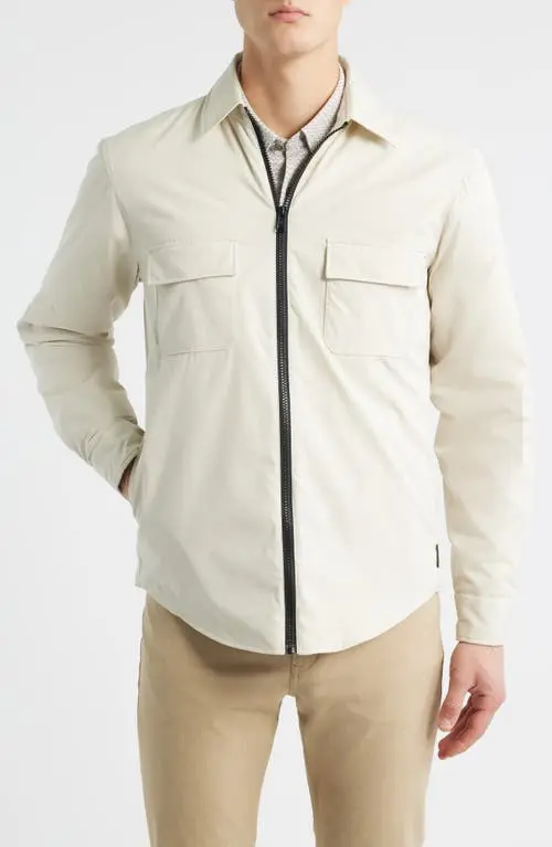BOSS C-luke Zip-up Overshirt - Open White