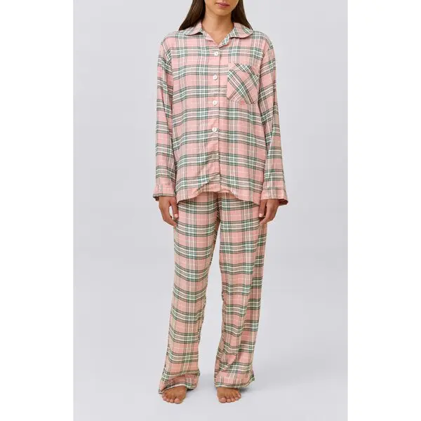 PAPINELLE Comfy Plaid Pajamas - Strawberry