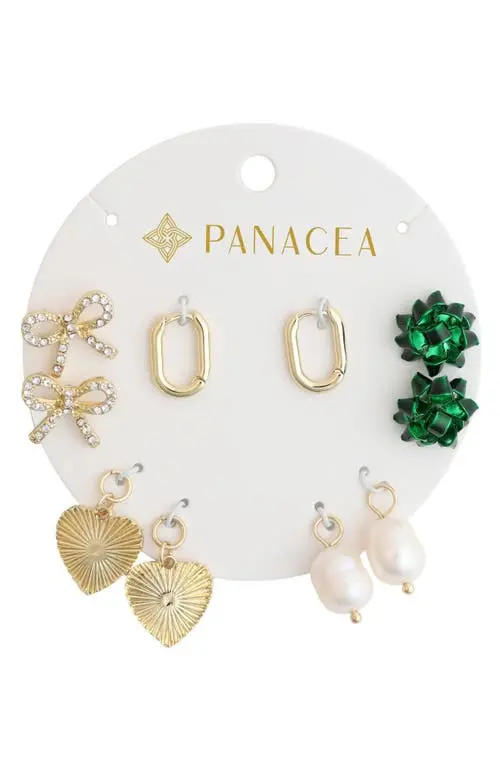 PANACEA Set Of Five Earrings - Green