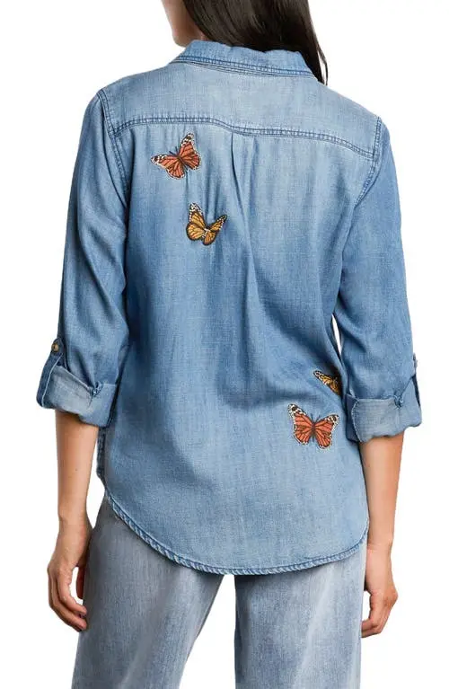 BILLY T Butterfly Denim Shirt