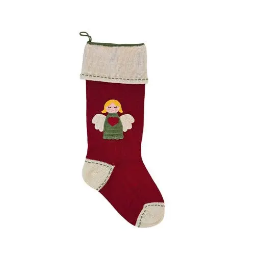 MELANGE COLLECTION Angel Stocking - Red