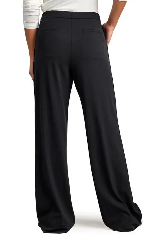 RHONE Revive Pleated Wide-leg Pants - Pure Black