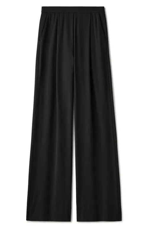 RHONE Revive Pleated Wide-leg Pants - Pure Black
