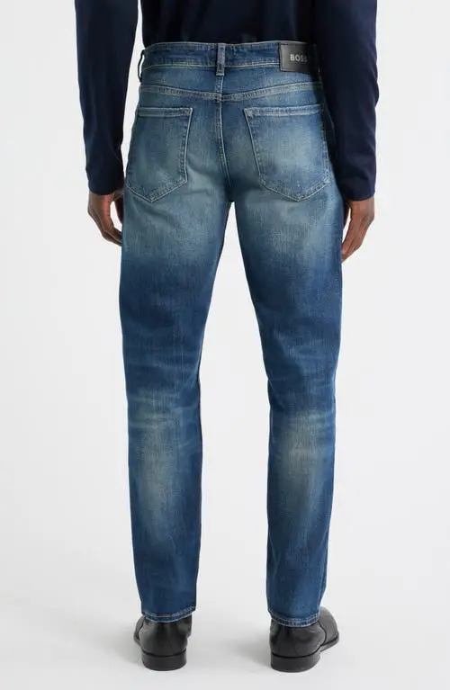 BOSS Ogden Straight Leg Jeans - Medium Blue