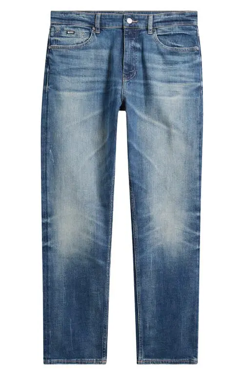 BOSS Ogden Straight Leg Jeans - Medium Blue