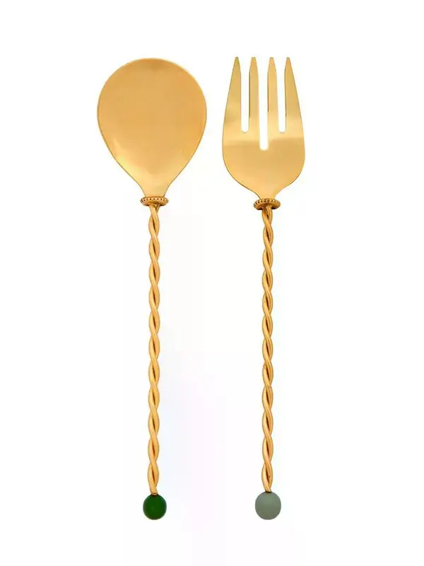 BITOSSI HOME Torchon Salad Servers Set - Gold